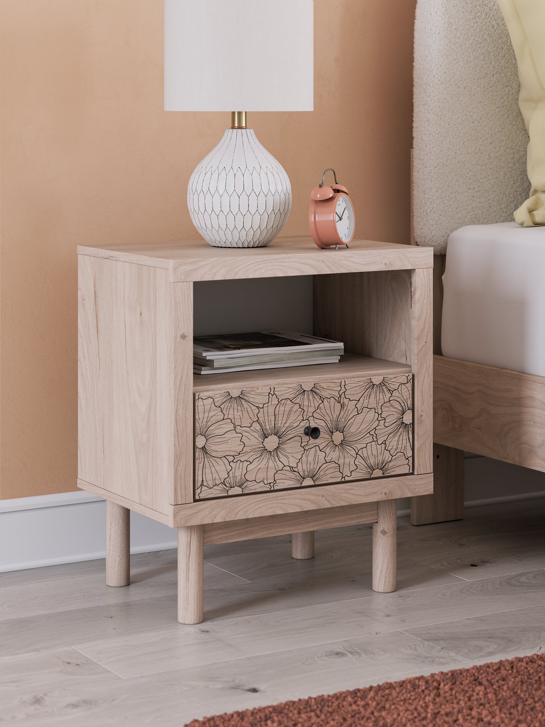 Arloster One Drawer Night Stand – Akins Furniture